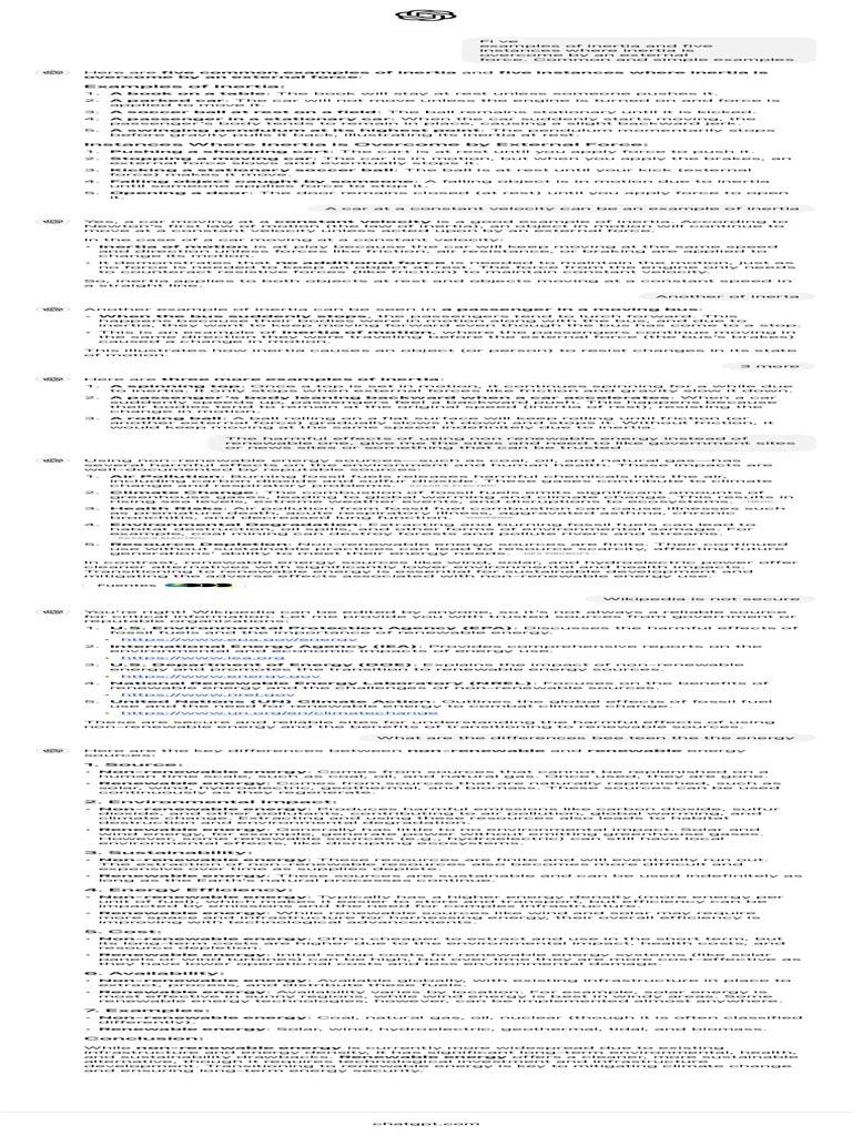 Inertia Examples And Forces Pdf