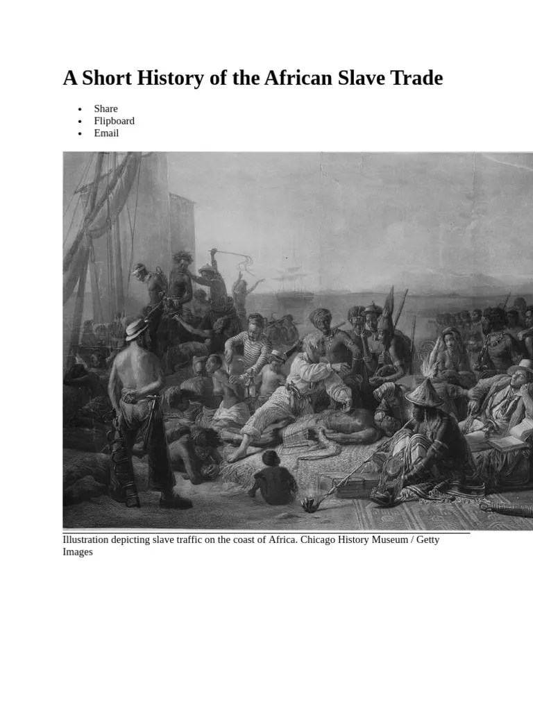 History Of The African Slave Trade Pdf Slavery Atlantic Slave Trade