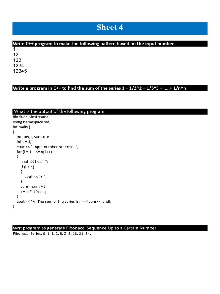 Sheet 4 Looping Pdf