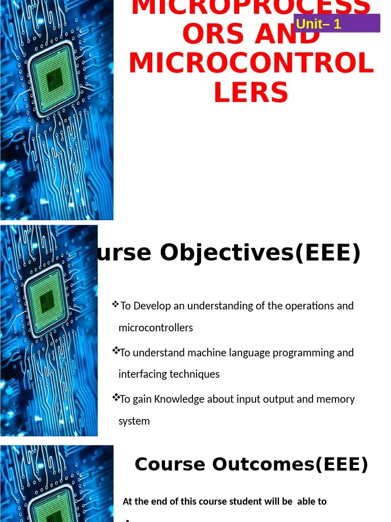 Mpmc Unit 1 Pdf Central Processing Unit Assembly Language
