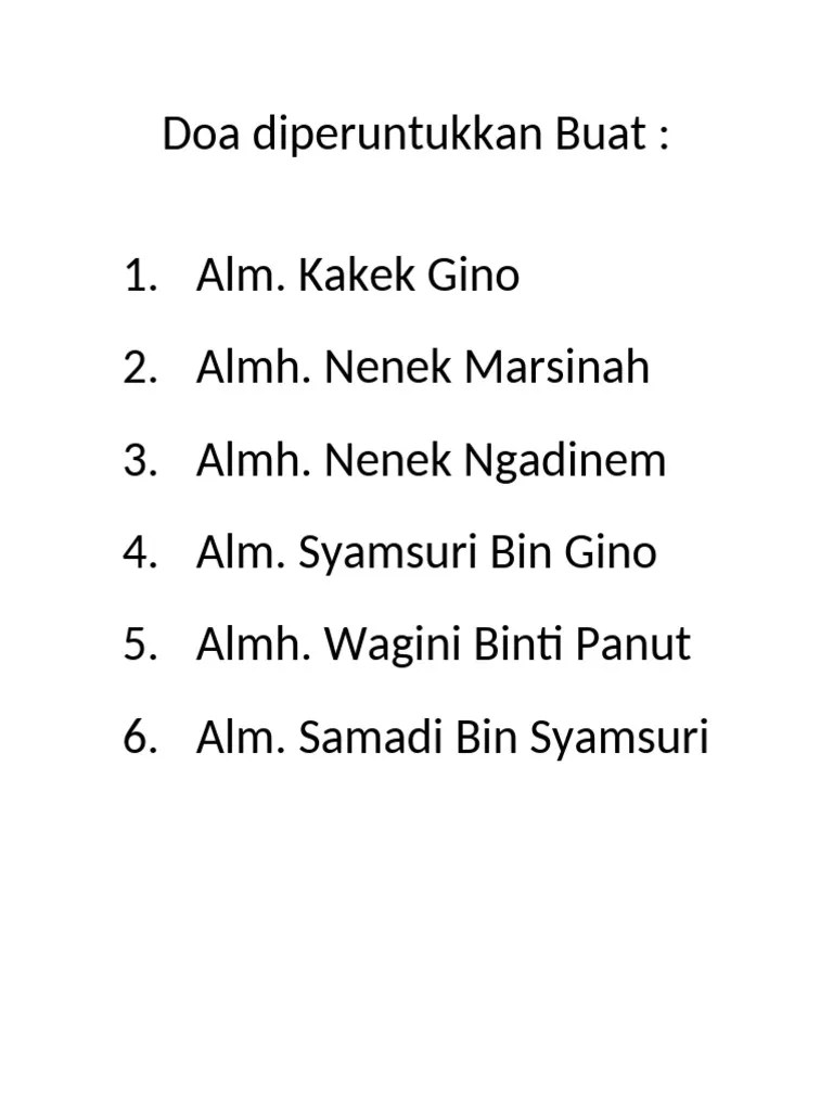 Doa Keluarga Pdf