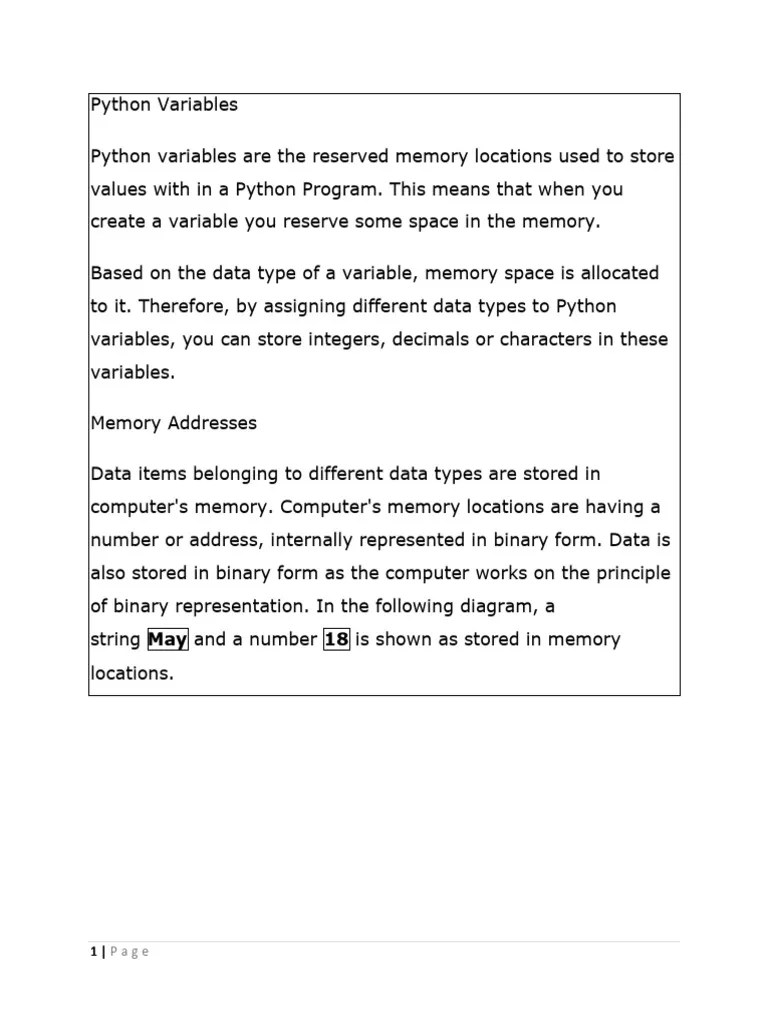 Python Private Variables Pdf Variable Computer Science Data Type