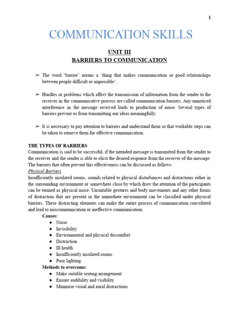 Sem 1 Aec Notes Unit 3 Pdf Communication Attitude Psychology