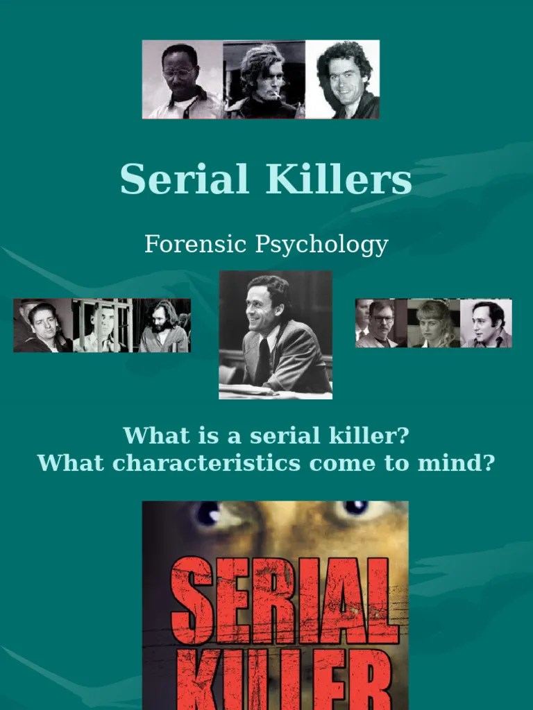 Serial Killer Forensic Psychology Pdf Offender Profiling Serial