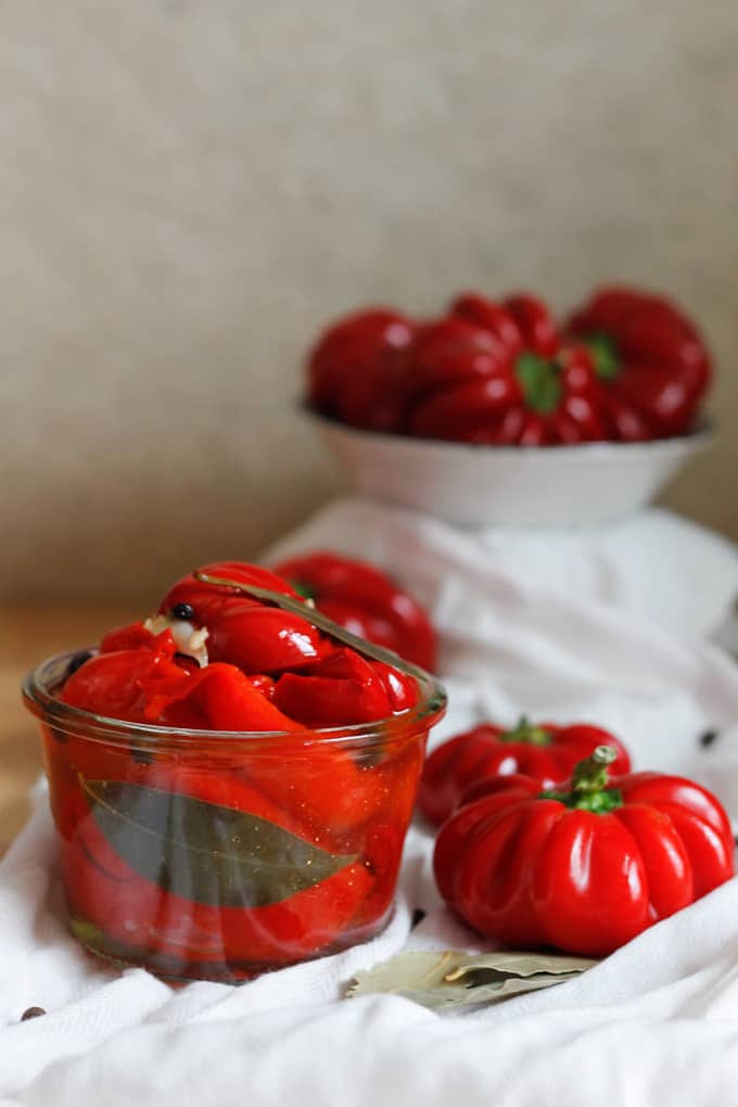 Russian marinated red peppers : At the Immigrant's Table