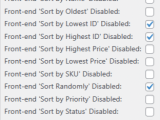 Disable Selected Sorting Options Implecode