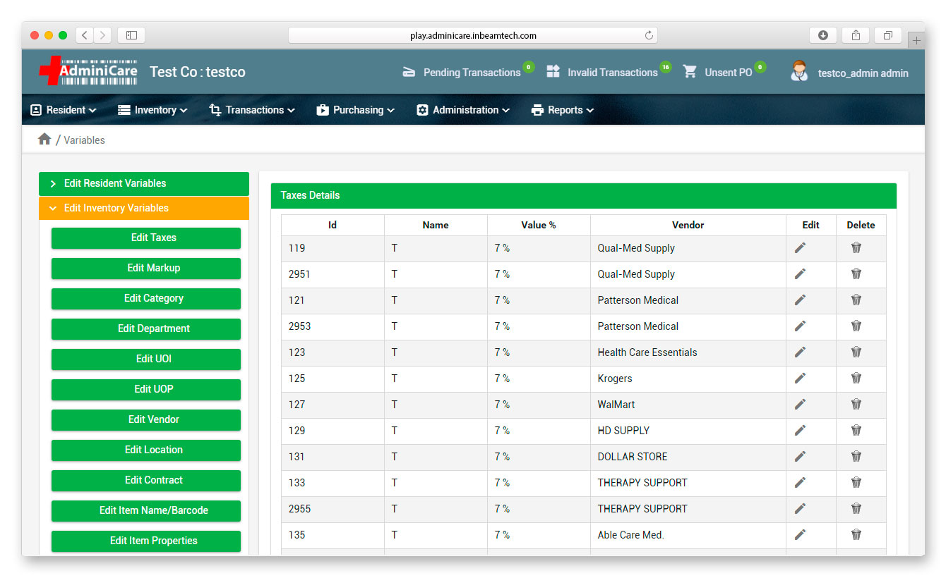 Resident - AdminiCare - Medical Supplies Inventory System