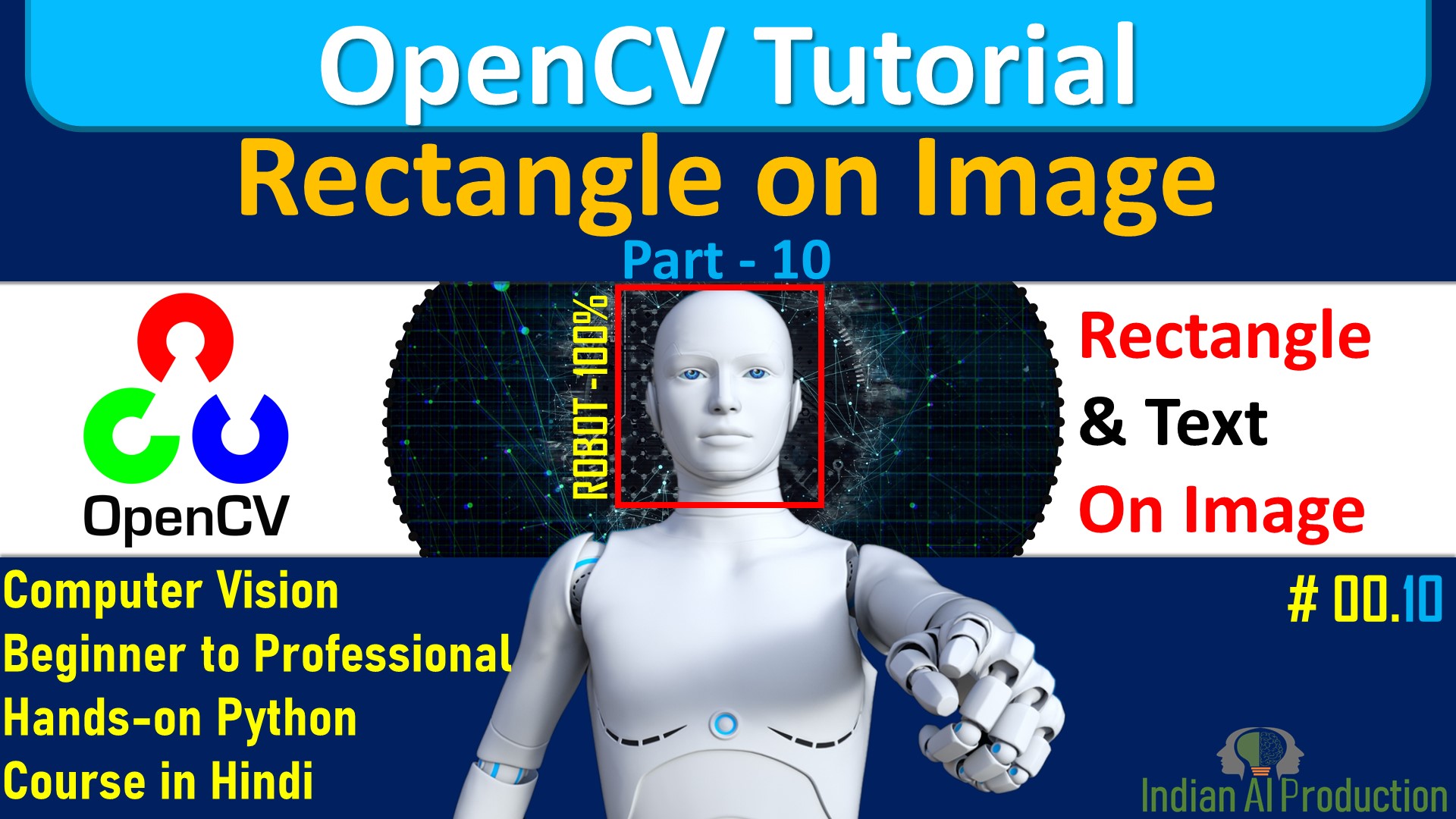 Draw Rectangle Print Text On An Image Opencv Tutorial