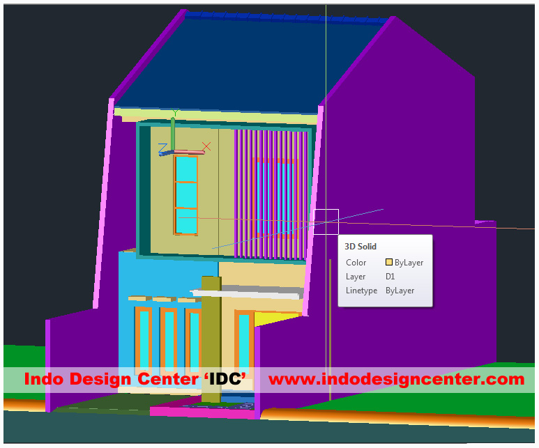 Fasad Rumah AutoCAD Desain 1