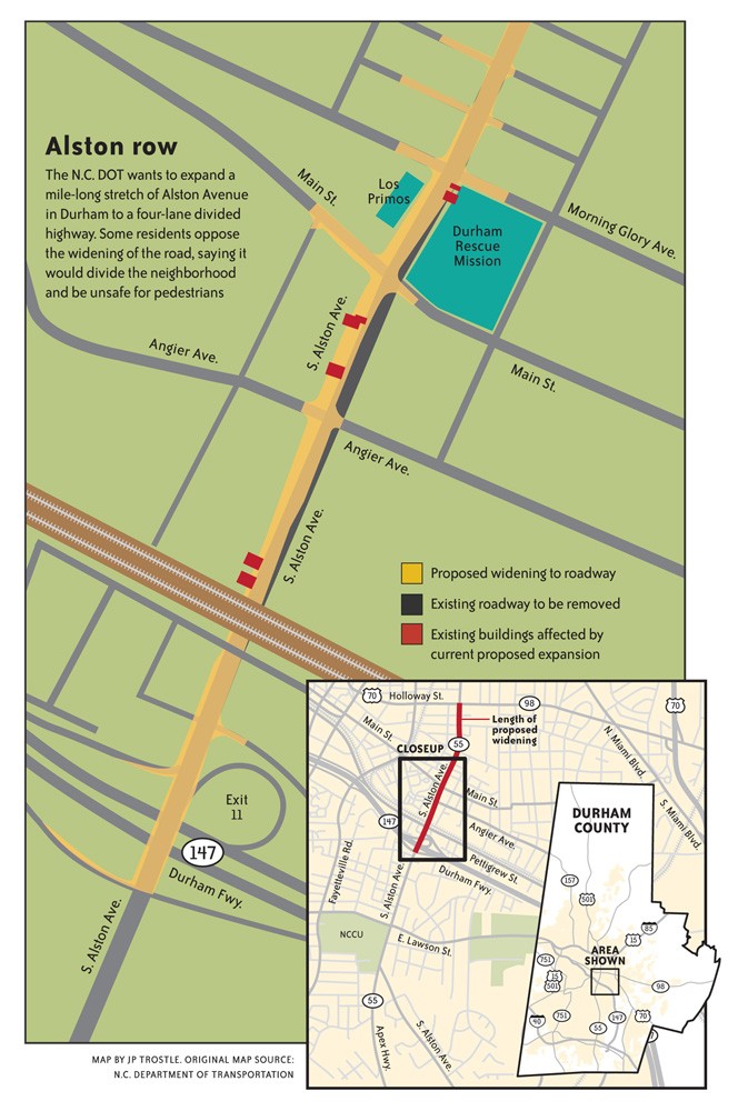 Few are happy about Alston Avenue expansion