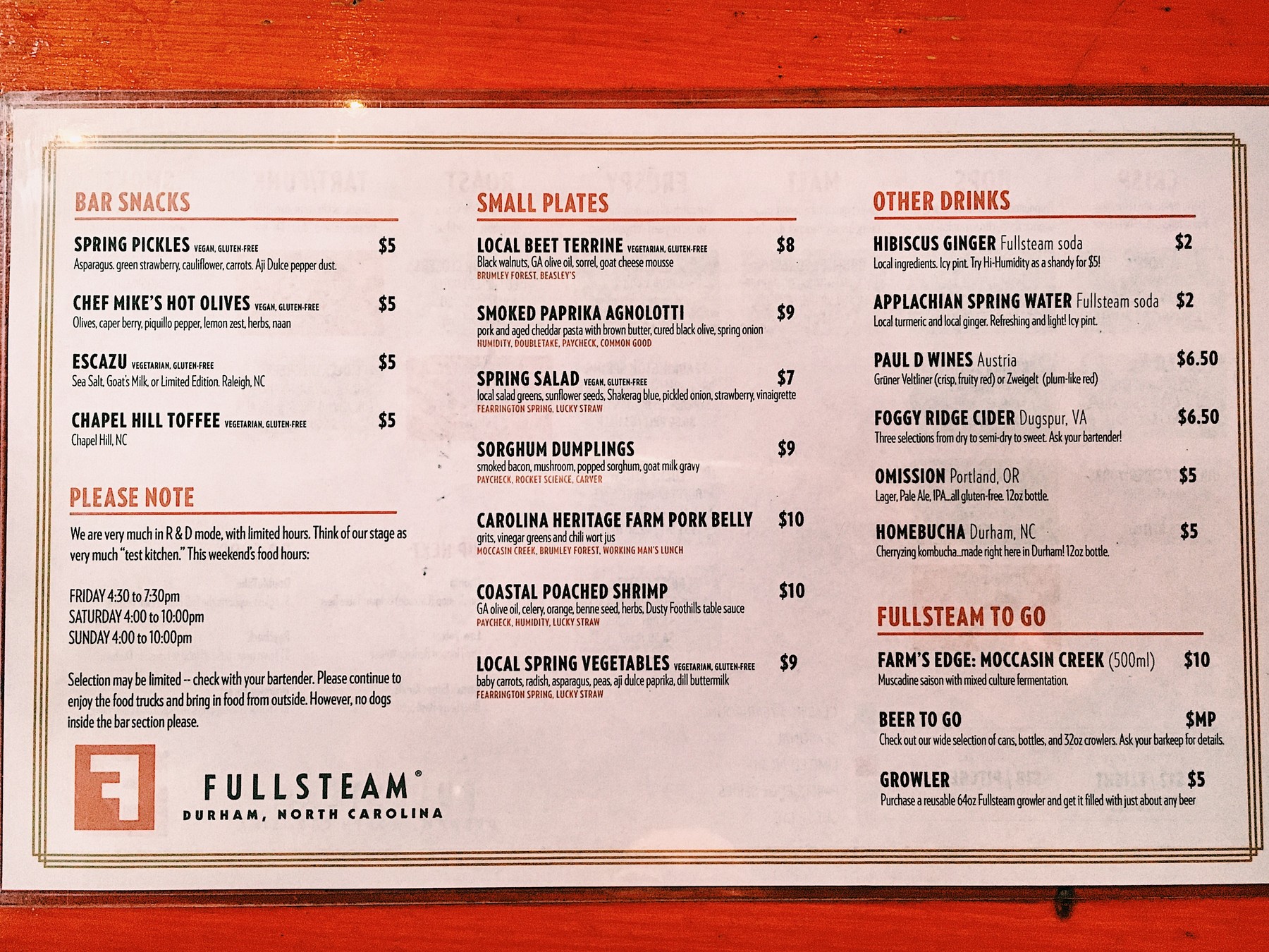 Fullsteam Ahead: Durham Brewery Finally Unrolls Food Menu This Weekend