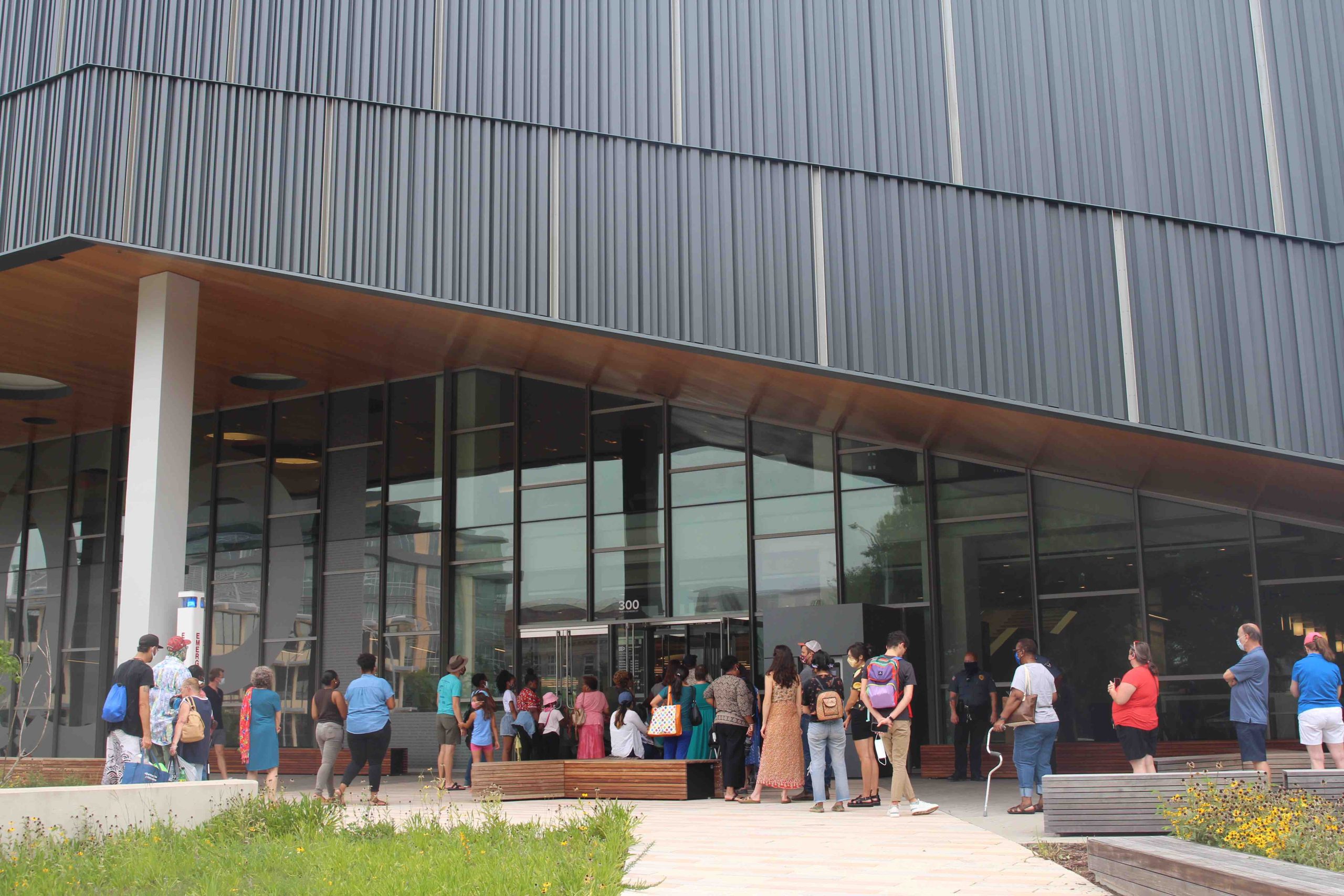 Durham Main Library Reopens to Line Out the Door