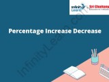 Percentage Increase Decrease Infinity Learn By Sri Chaitanya