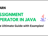 Assignment Operator In Java Syntax Examples