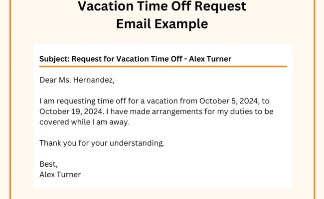 How To Write A Vacation Request Email Or Leave Of Absence