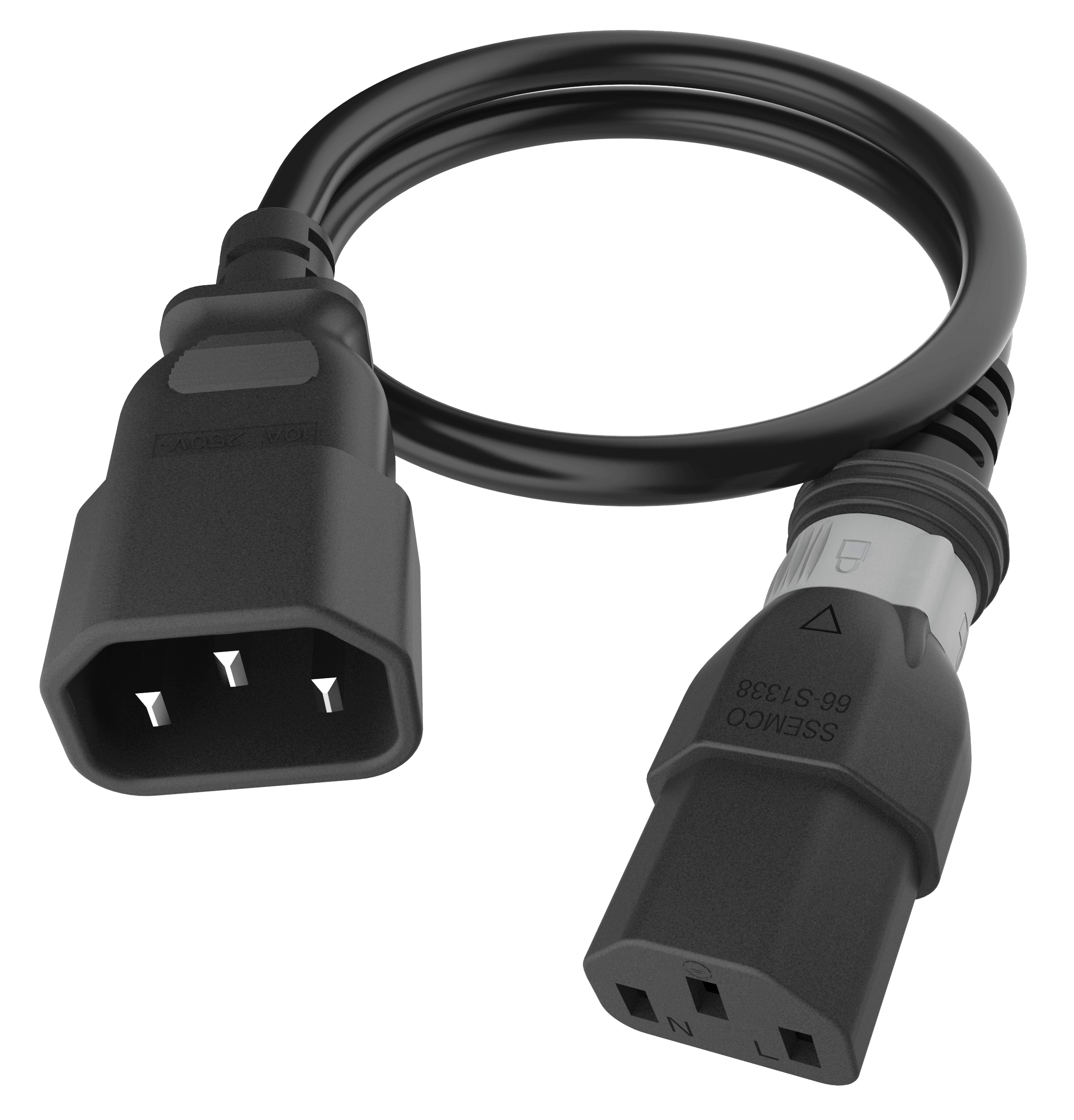 S-Lock C14 C13 Power Cord - SSEMCO
