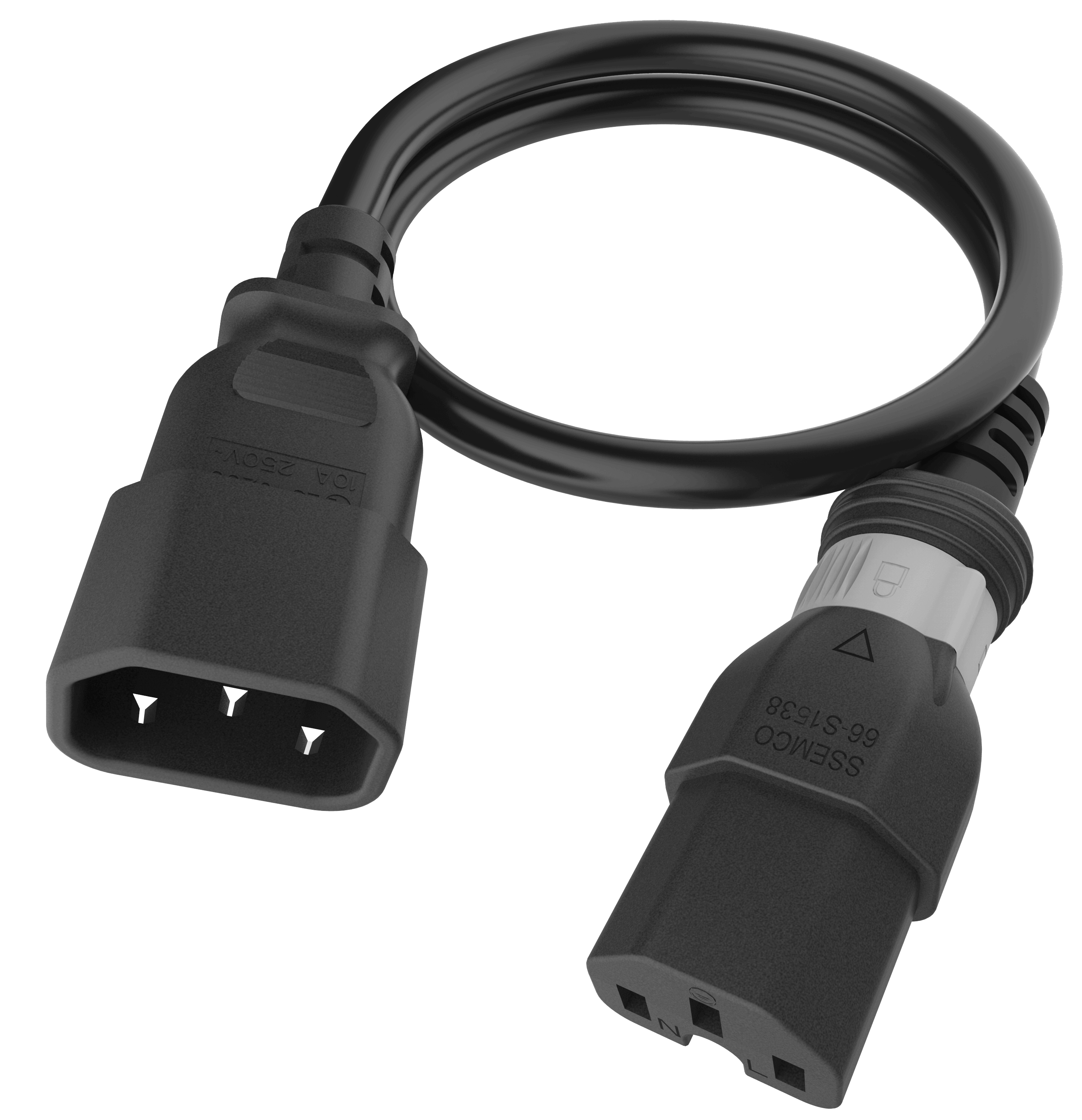 S-Lock C14 C15 Power Cord - SSEMCO