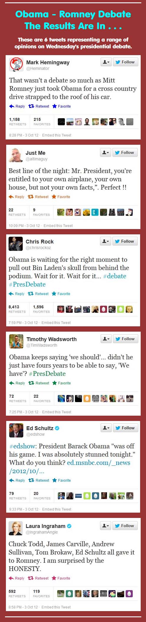 Infographic: The Presidential Debate Results | Infographic A Day