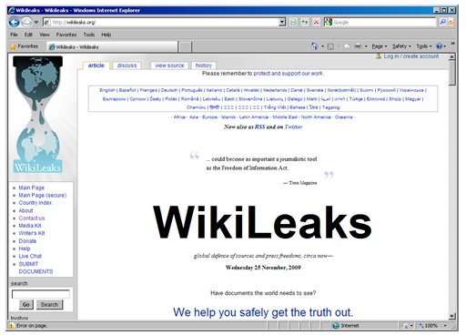 Wikileaks, Public Domain and the Internet – Inforrm's Blog