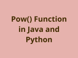 Pow Function In Java And Python