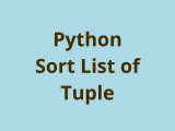 Python Sort List Of Tuple