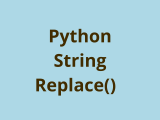 Replace Character In String Python Python String Replace