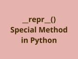 Repr In Python