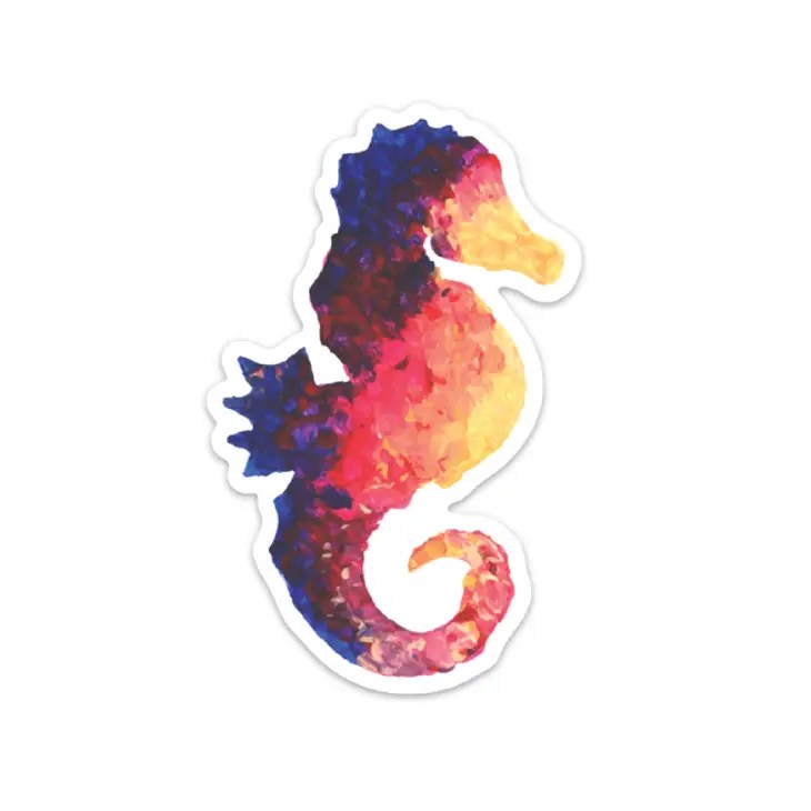Seahorse Vinyl Sticker - Inked Regards