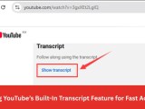 How To Get Transcript Of Youtube Video In Seconds