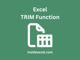 Excel Trim Function Inside Excel