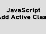 How To Add Class To Element Javascript Add Active Class On Menu