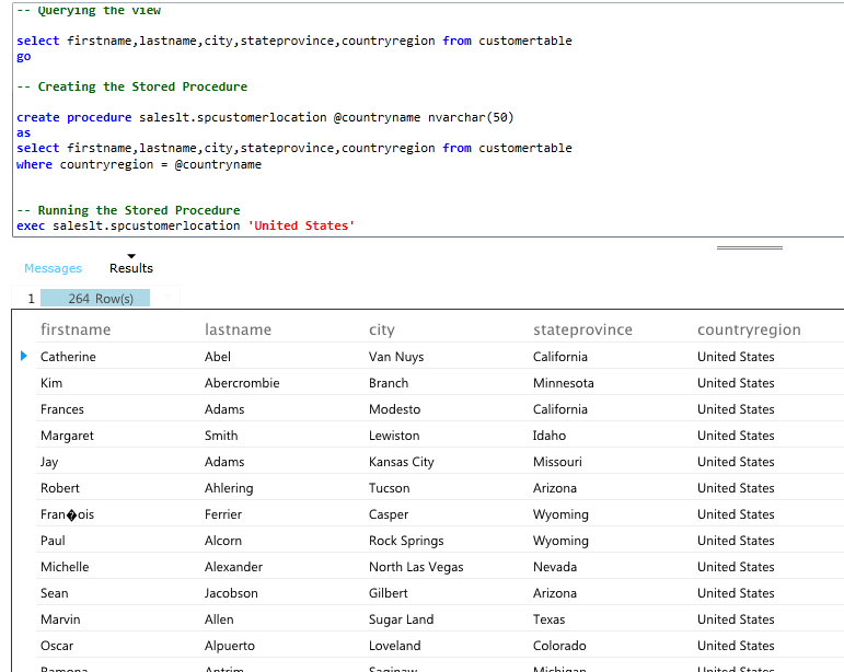 Sql Azure Beginners Tsql Task Creating A Basic Stored Procedure Insight Extractor Blog