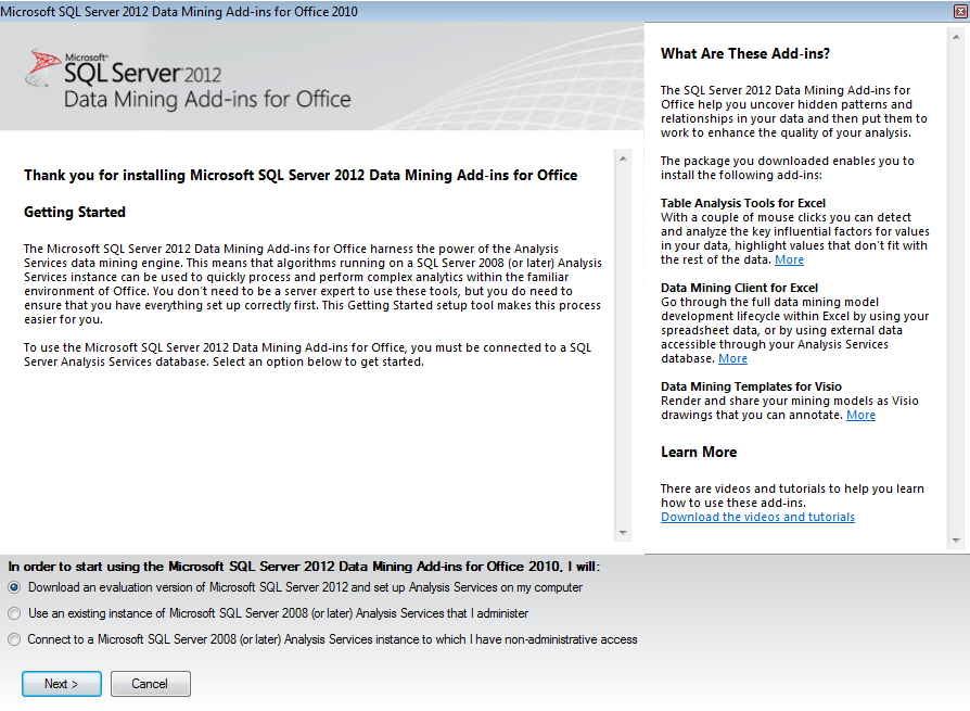 How To Enable Data Mining In Excel Powered By Sql Server Analysis Services Insight Extractor