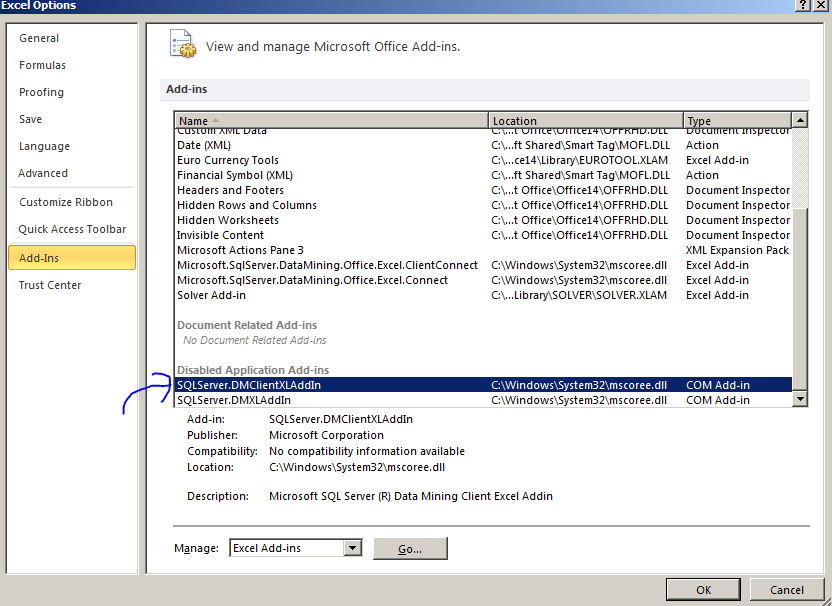 How to Solve: Excel Data Mining add-in disappeared. - Insight Extractor - Blog