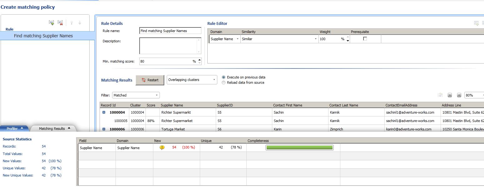 3a Matching Policy Data Quality Services Microsoft Sql Insight Extractor Blog
