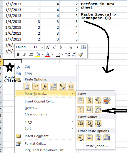 Excel: Swapping (reversing) the Axis of a Table Data - Insight Extractor - Blog