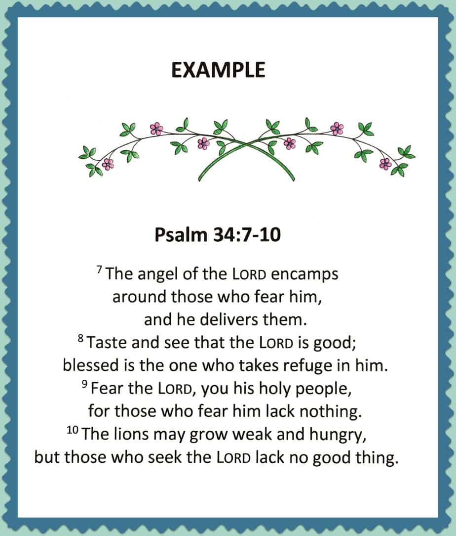 Scripture Sample - Inspired and Refreshed Blog