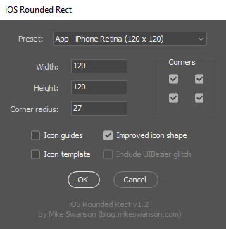 IOS Rounded Rect Script for Photoshop