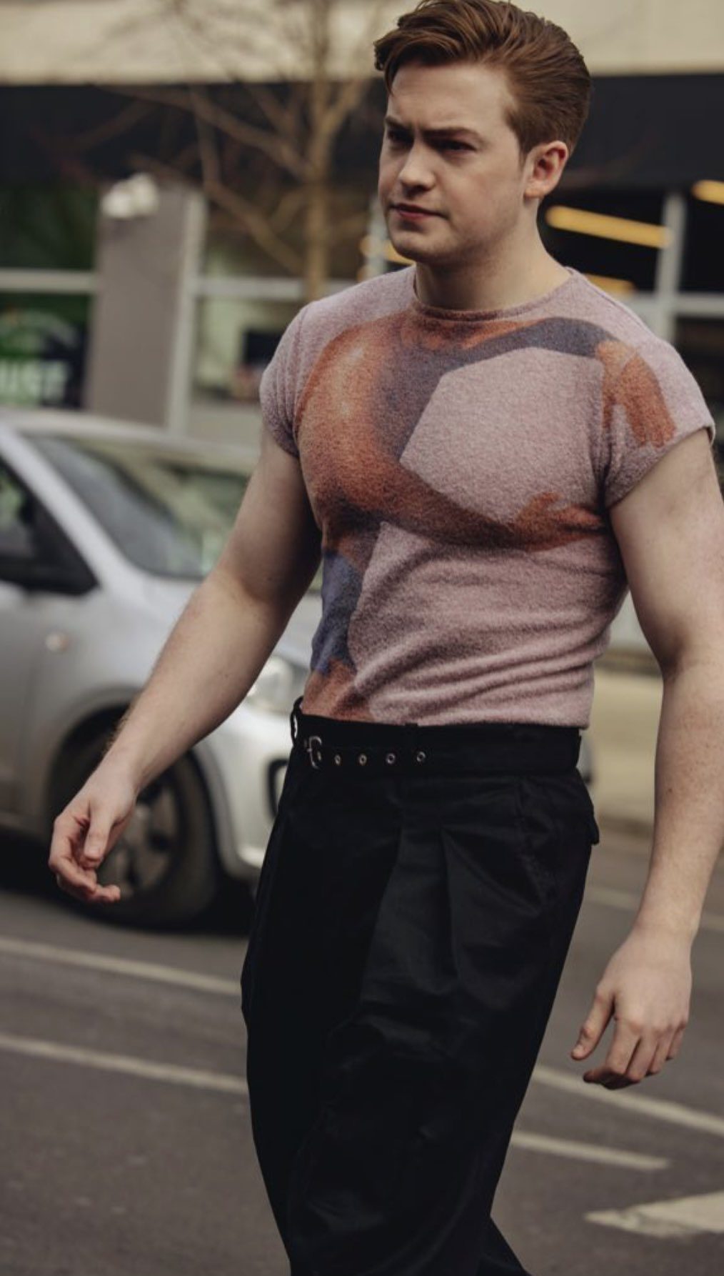 Kit Connor with His "Gym and Rugby Arms" Struts Through Fashion Week ...