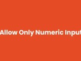 Html Text Input Allow Only Numeric Input
