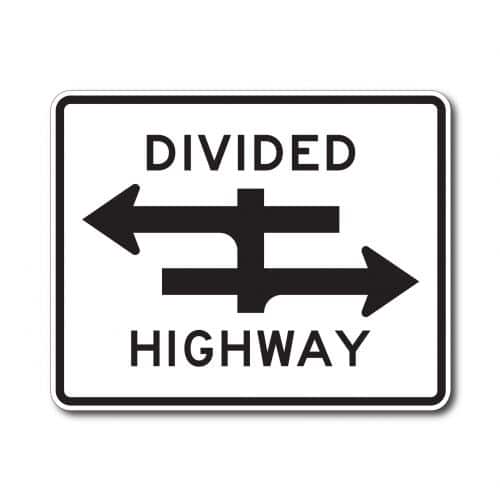 R6-3A Divided Highway Crossing - Interwest Safety Supply, LLC