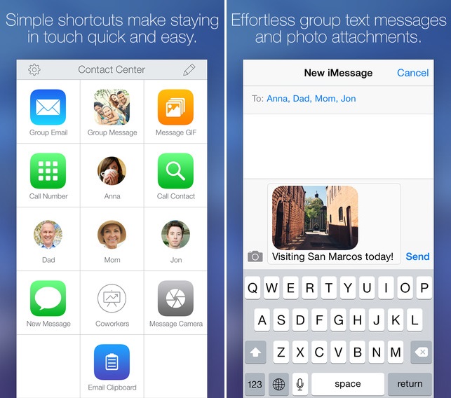 Contact Center app brings shortcuts for messaging, makes sharing easier ...