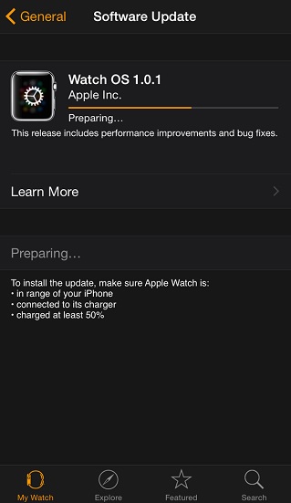 The first ever Watch OS software update is out, download now - iOS Hacker