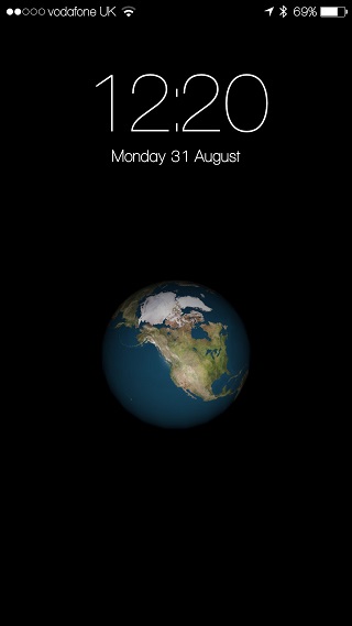 Earth LockScreen puts a rotating globe on iPhone's lockscreen - iOS Hacker
