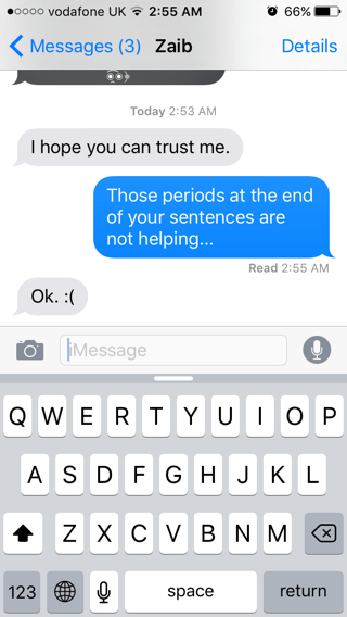 Sound more sincere in your text messages with this simple tip - iOS Hacker