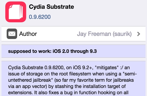 Cydia Substrate 0.9.6200 Released to Bring Bug Fixes for iOS 9.3 ...