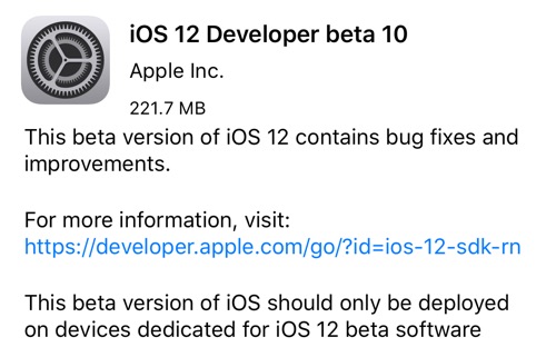 iOS 12 Developer Beta 10 And Public Beta 9 Released - iOS Hacker