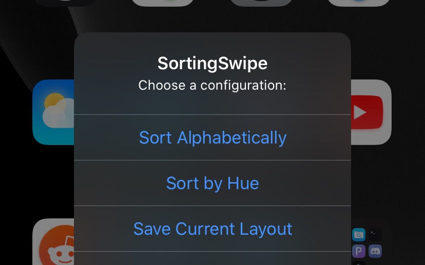 SortingSwipe Tweak Brings Icon Sorting Feature To iOS - iOS Hacker