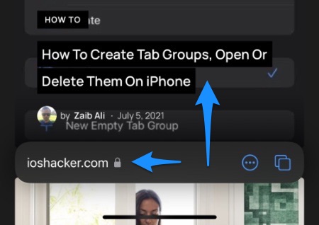 How To Quickly Open New Tab And Access Tab Switcher In Safari - iOS Hacker