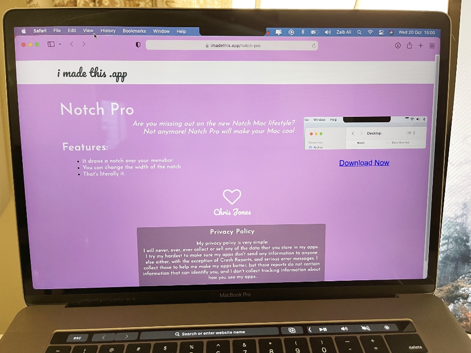 Notch Pro App Brings M1 Pro MacBook Pro's Notch To All Macs - iOS Hacker